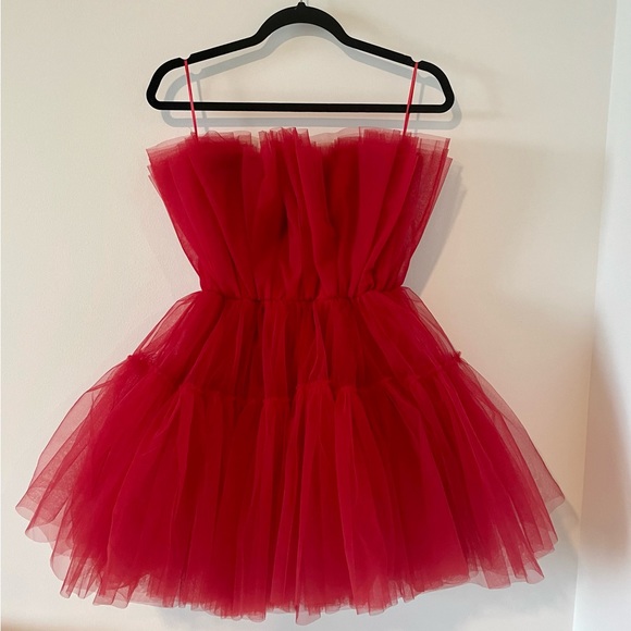 Kikiriki | Dresses | Tulle Red Dress | Poshmark